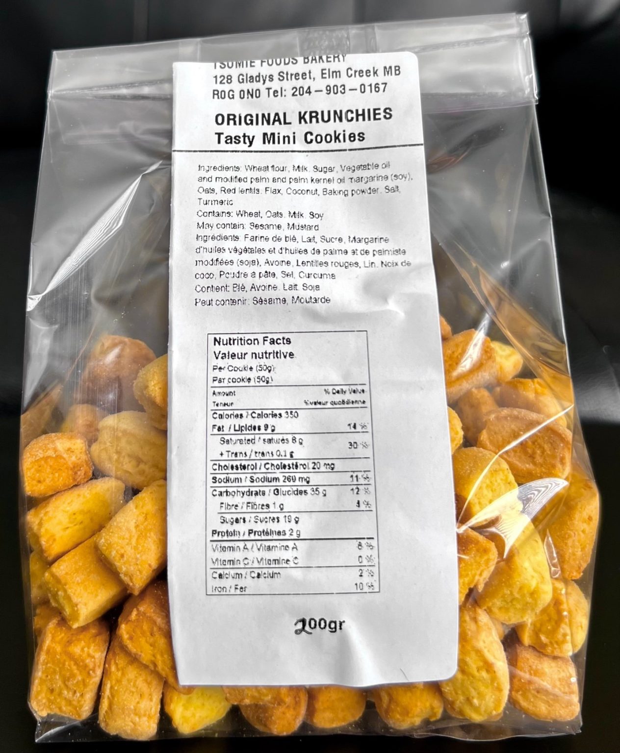 Crumbless Krunchies Cookies -Snack Pack – Tsomie Foods